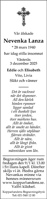 Dödsannonser - Sök efter dödsannonser på familjesidan.se